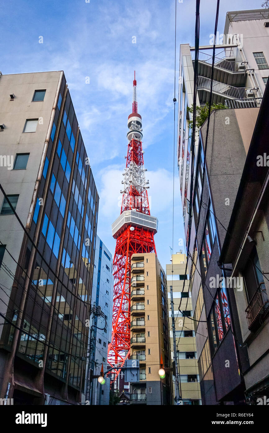 Tokyo tower and buildings, Japan Stock Photo - Alamy