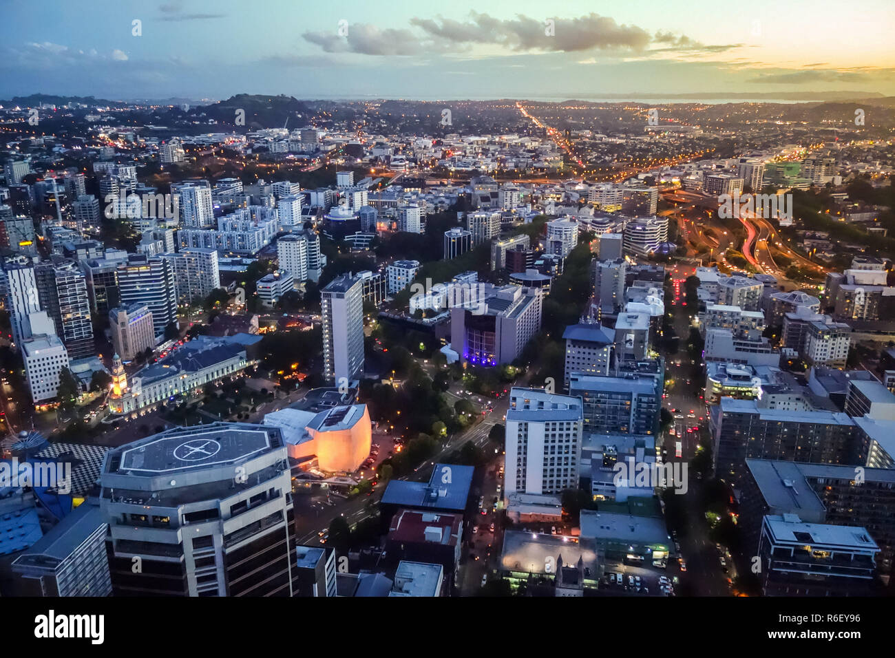 Auckland aerial view, New Zealand Stock Photo - Alamy
