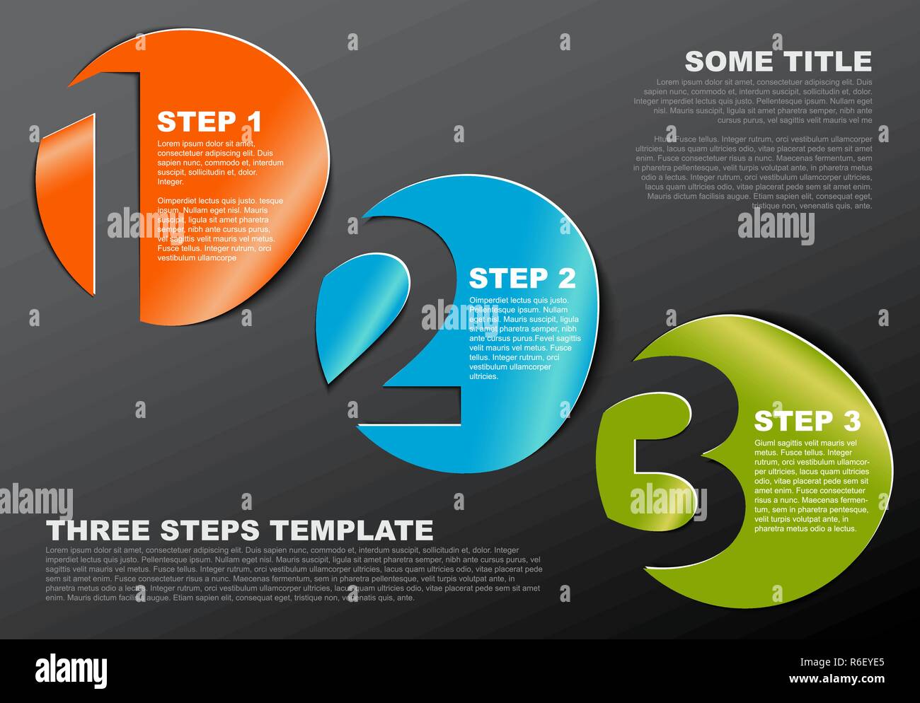 One two three - vector progress template for three steps or options ...