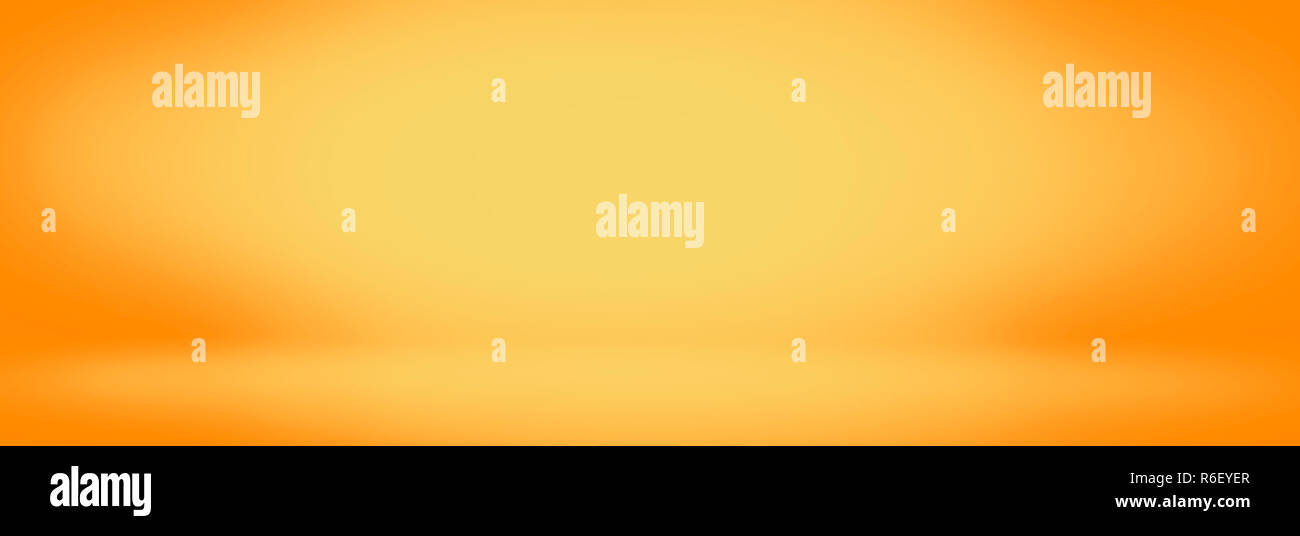 yellow and orange studio room background, bland banner and empty wall ...