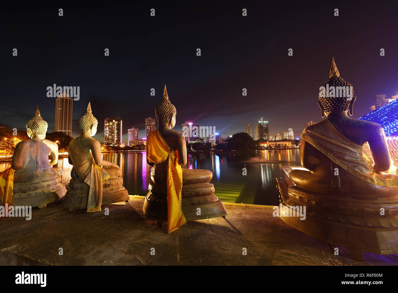 the skyline of colombo at night Stock Photo - Alamy