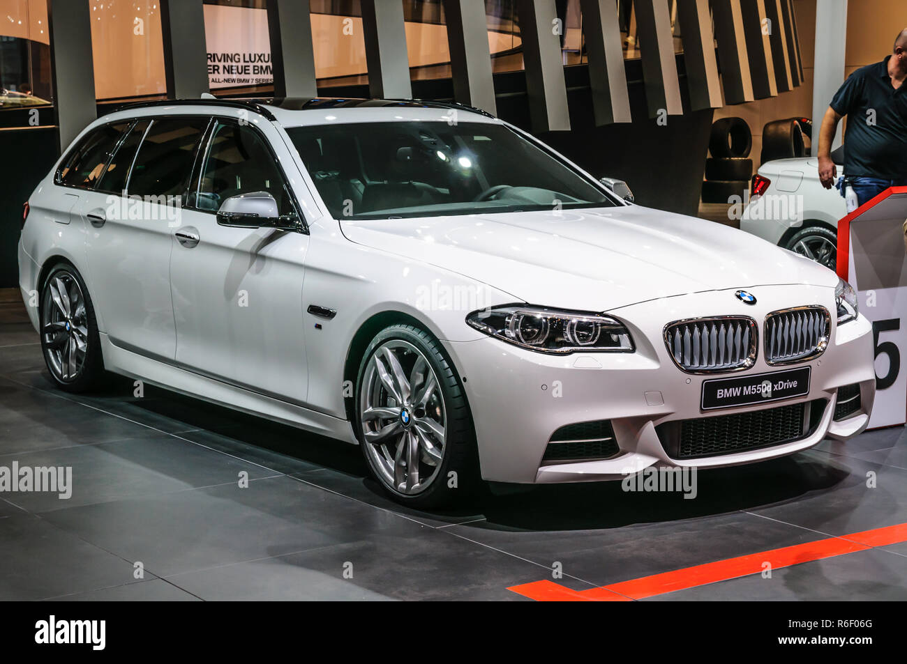 FRANKFURT - SEPT 2015: BMW M550d xDrive presented at IAA International ...