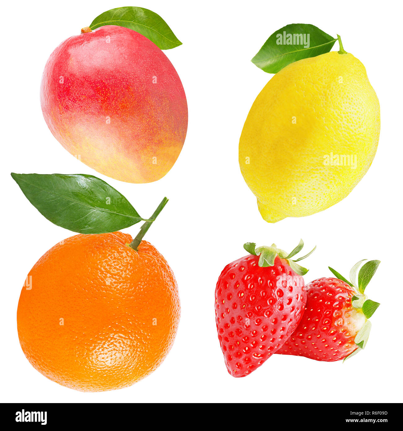 Collection of Isolated variety of fruits Stock Photo - Alamy