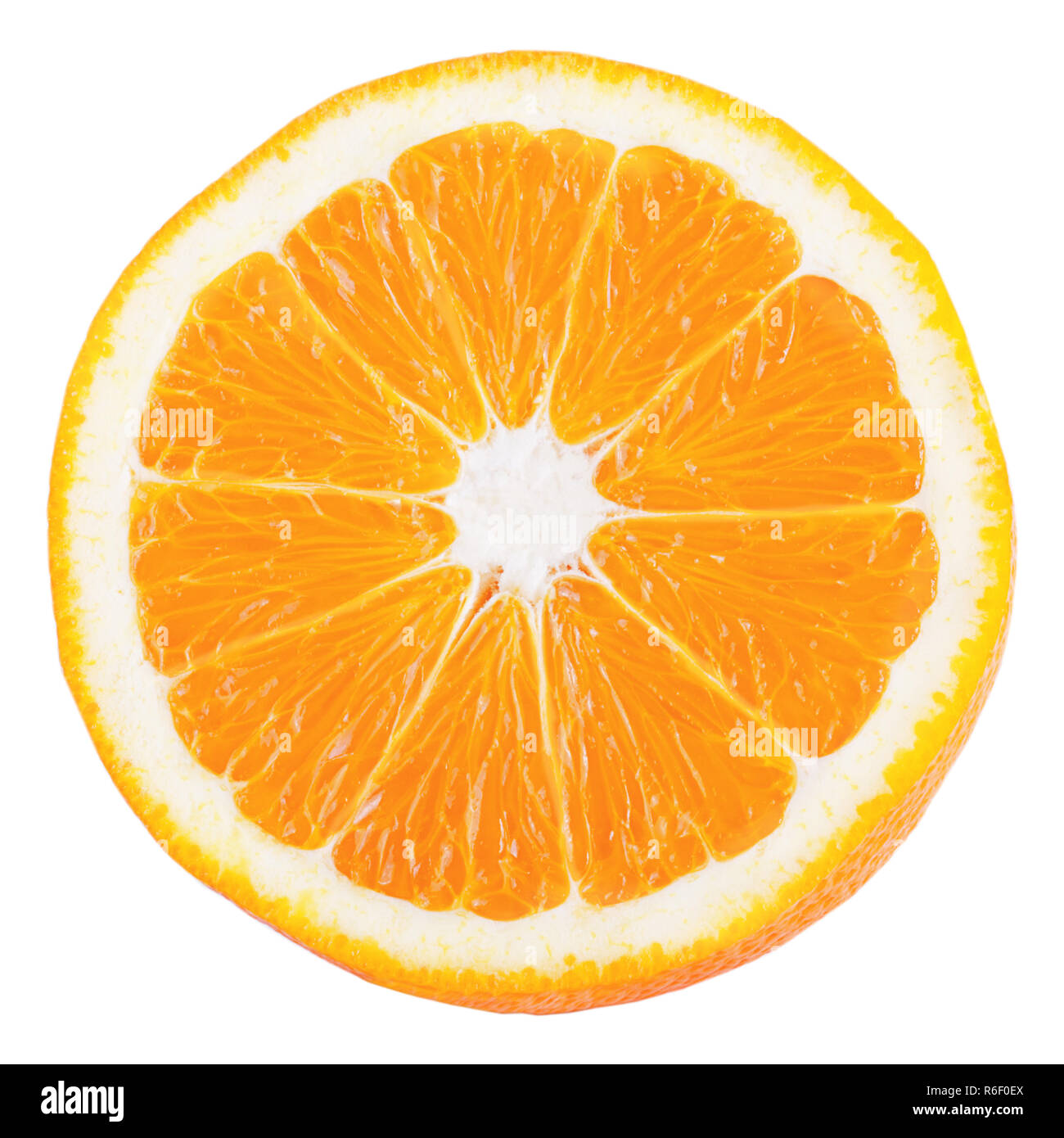 Orange fruit with leaf isolated on white Stock Photo - Alamy