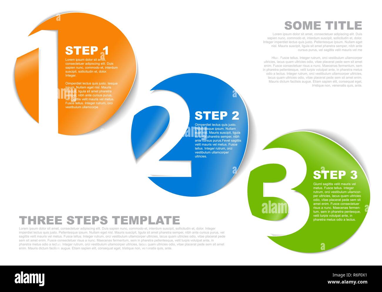 One two three - vector progress template for three steps or options ...