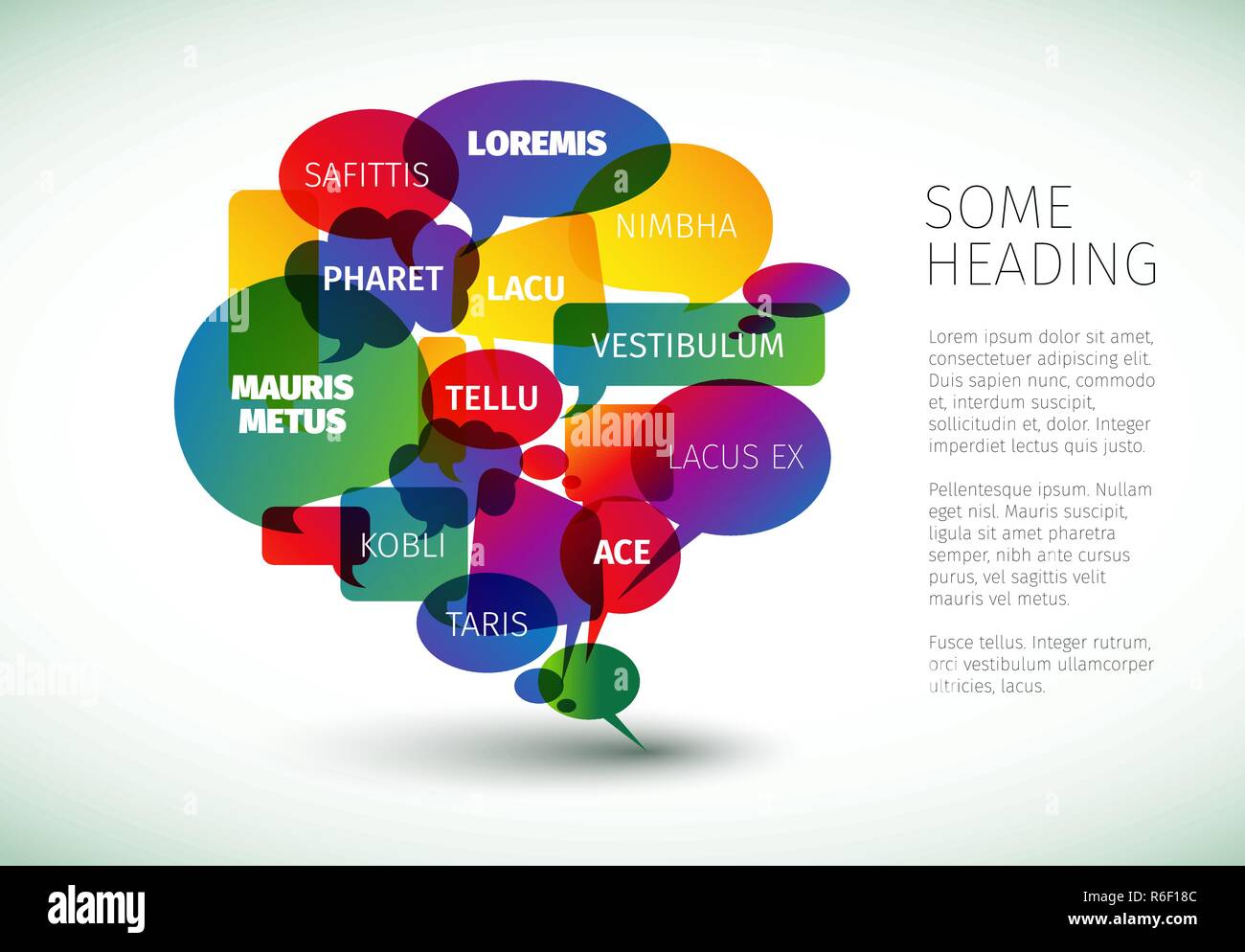 Big speech bubble schema made from colorful small bubbles Stock Vector ...