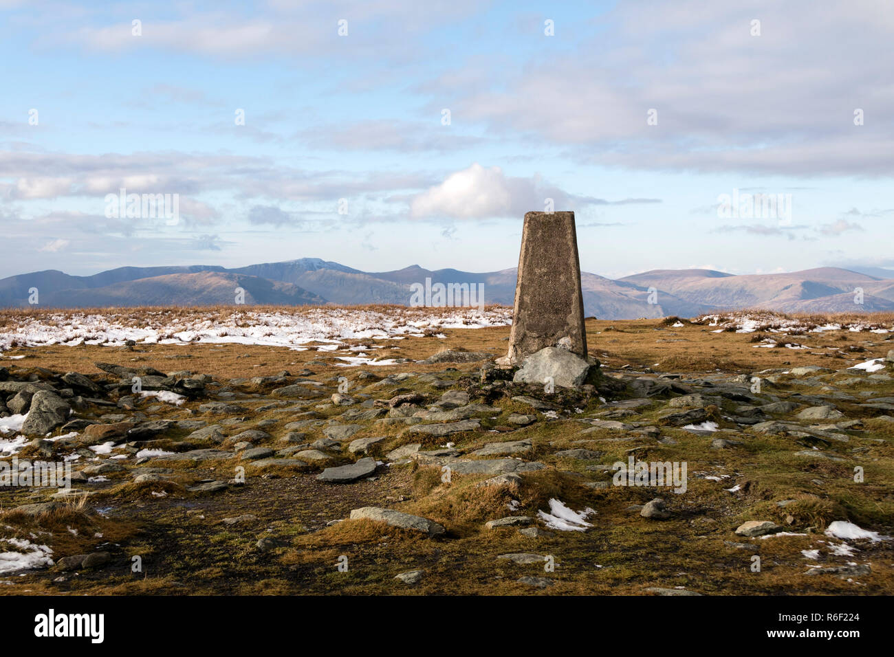 The Summit Trig Point on High Street with the View West Towards ...