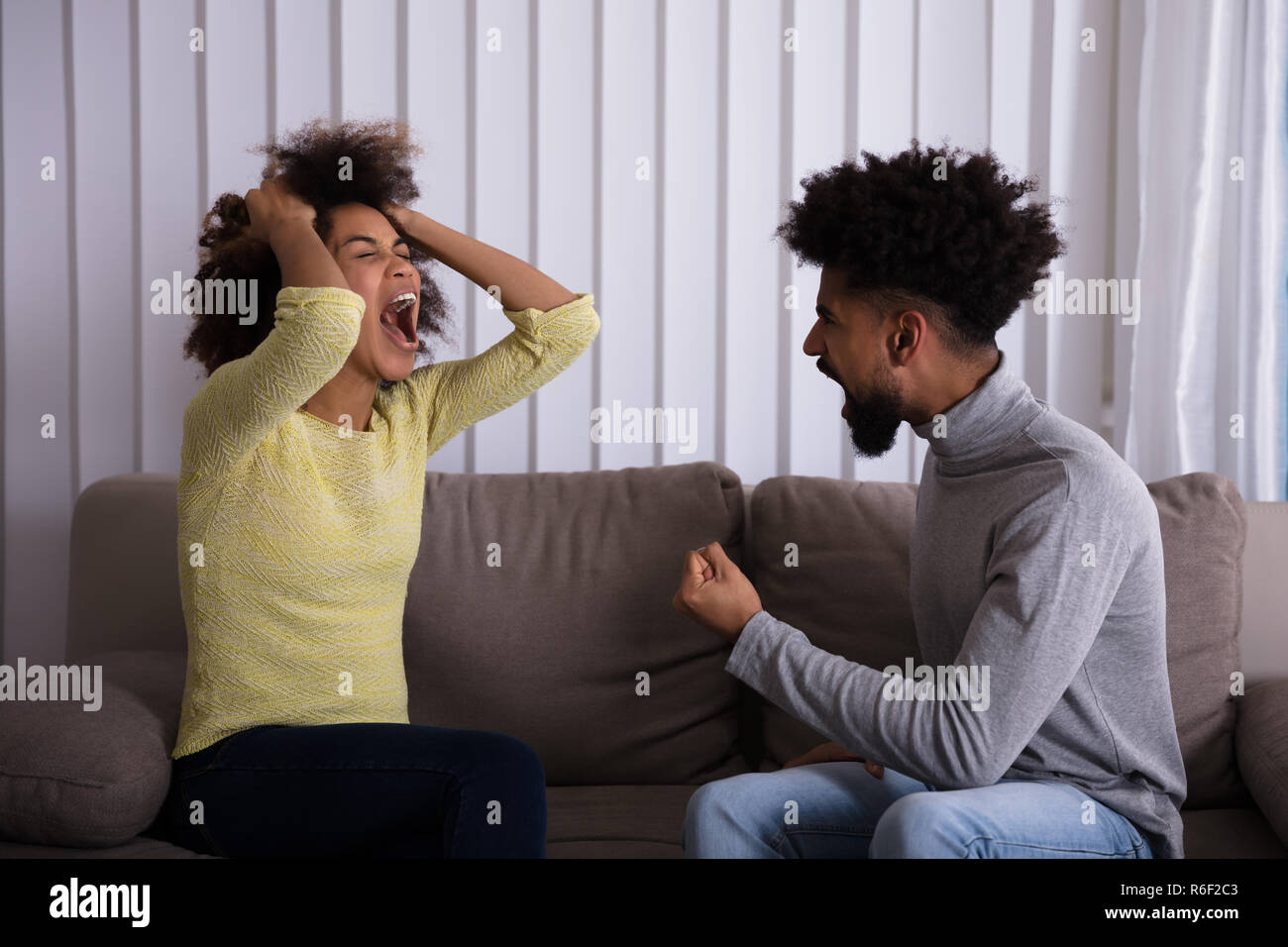 Couple Quarreling With Each Other Stock Photo - Alamy