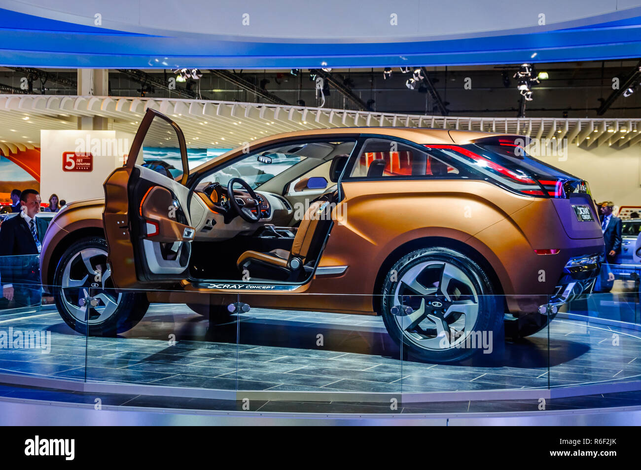 MOSCOW, RUSSIA - AUG 2012: LADA XRAY CONCEPT presented as world premiere at the 16th MIAS ...