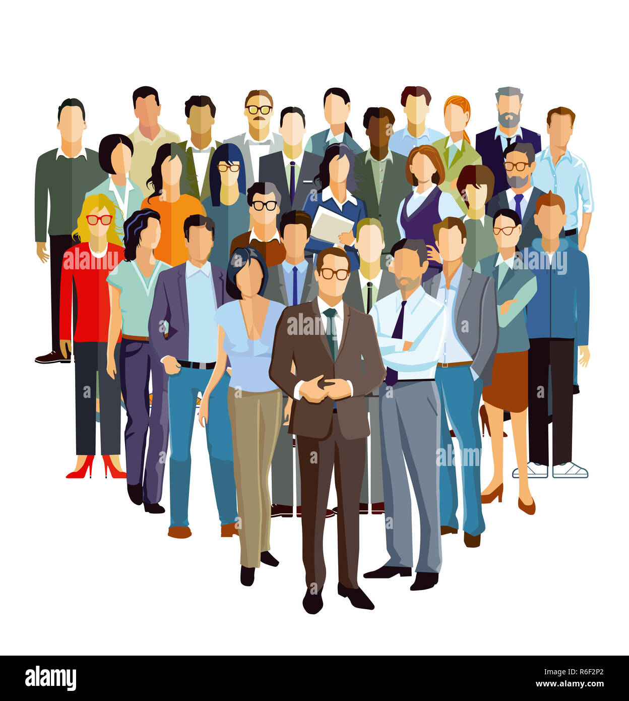 executive with employee group Stock Photo - Alamy