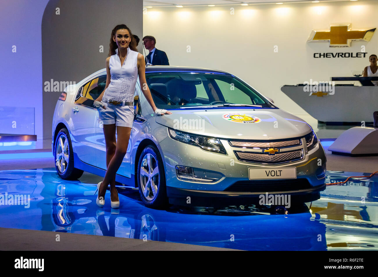 MOSCOW, RUSSIA - AUG 2012: CHEVROLET VOLT CONCEPT presented as world ...