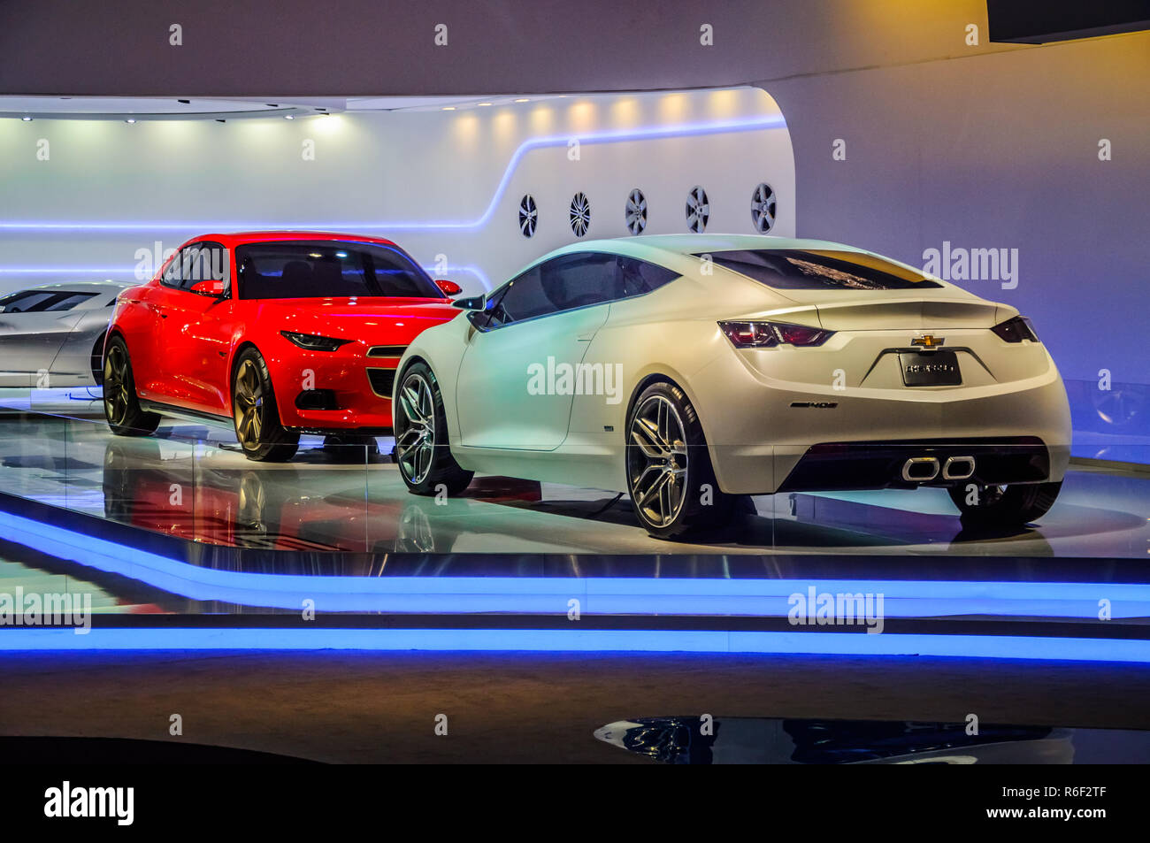 MOSCOW, RUSSIA - AUG 2012: CHEVROLET VOLT CONCEPT presented as world ...