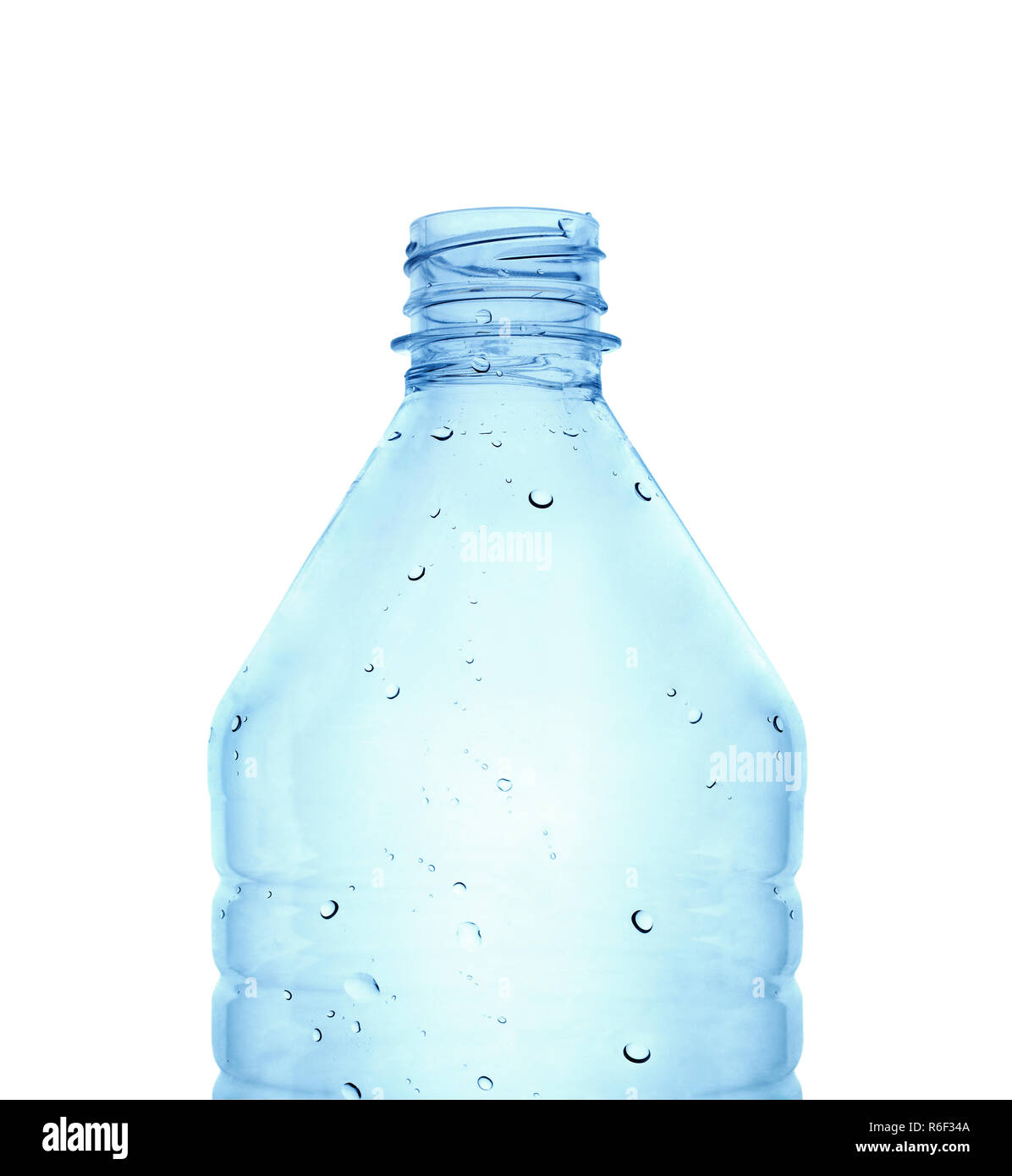 PLastic bottle in blue color against white background Stock Photo - Alamy