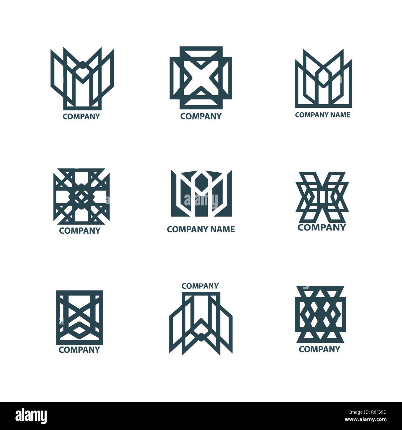 Geometric logos hi-res stock photography and images - Alamy