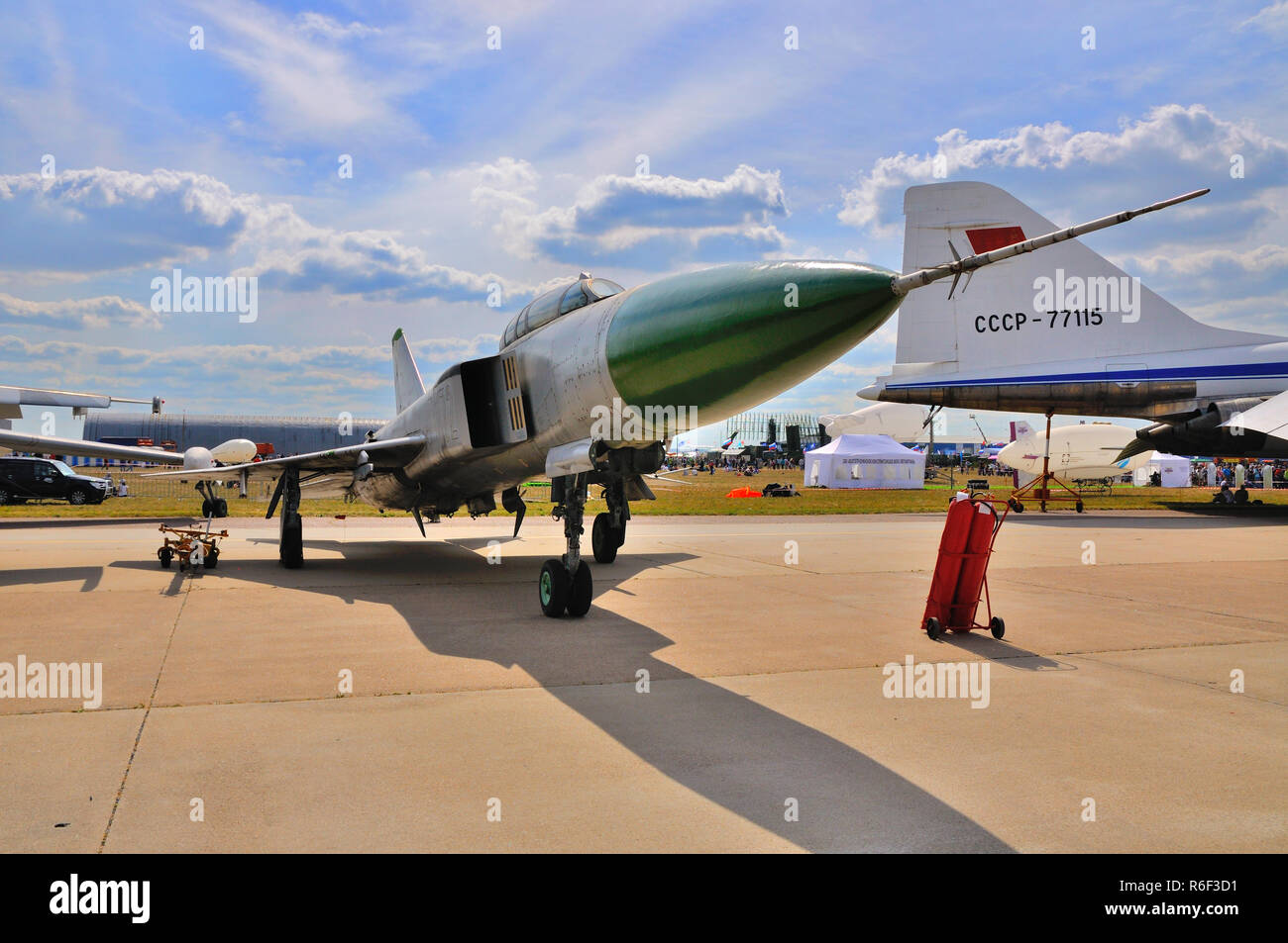 MOSCOW, RUSSIA - AUG 2015: supersonic interceptor Su-15 Flagon ...