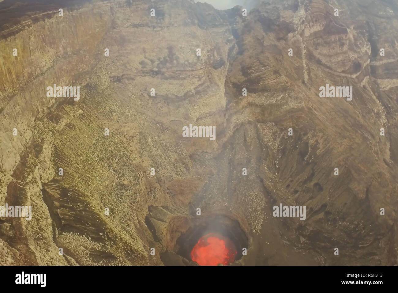 Mouth of the volcano with magma. Molten magma in the muzzle Stock Photo ...