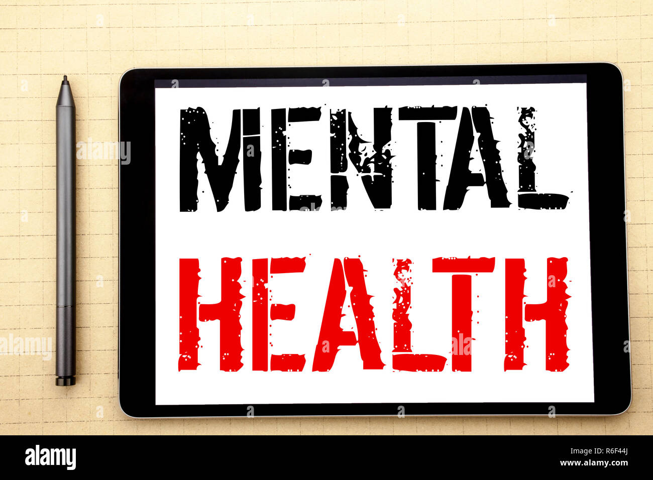 Handwritten text showing Mental Health. Business concept writing for ...