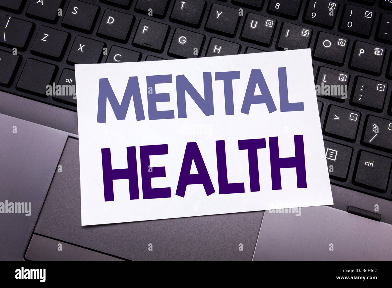 Hand writing text caption inspiration showing Mental Health. Business ...
