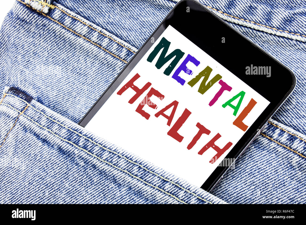 Handwriting Announcement text showing Mental Health. Business concept ...