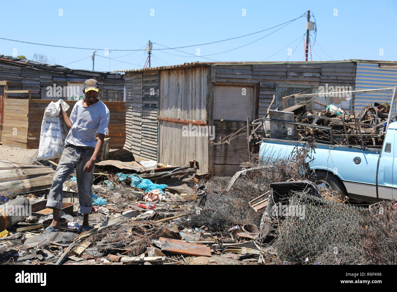 Cape Town South Africa 30th Dec 2013 Residents of informal settlement ...