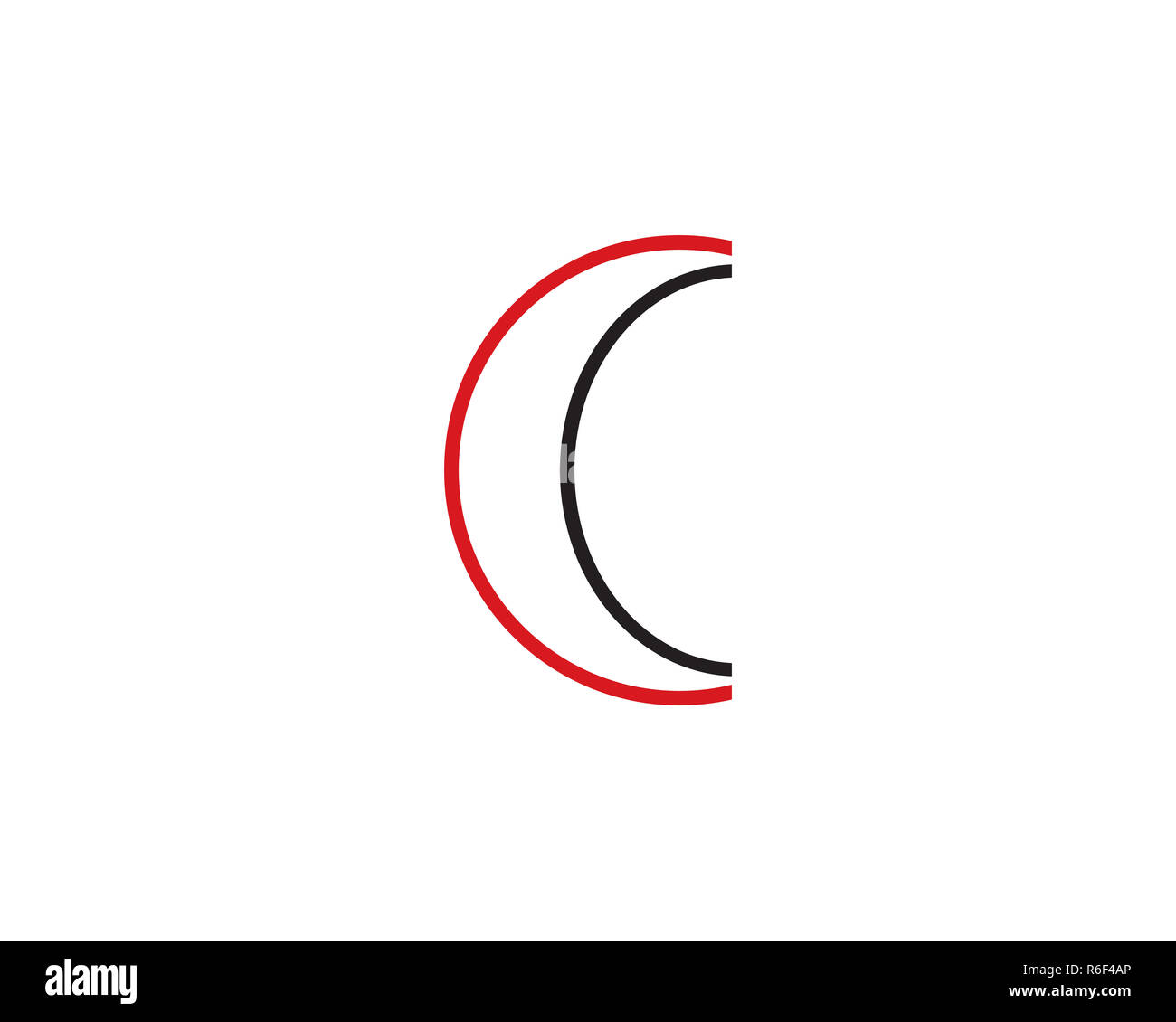 Astronomical moon logo design Cut Out Stock Images & Pictures - Alamy