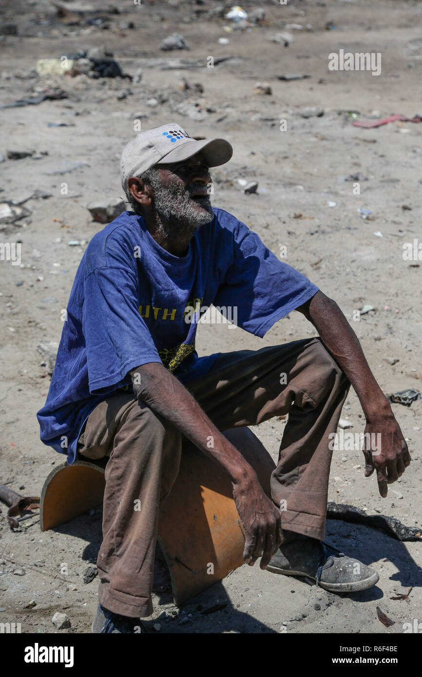 Cape Town South Africa 30th Dec 2013 A resident of informal settlement ...