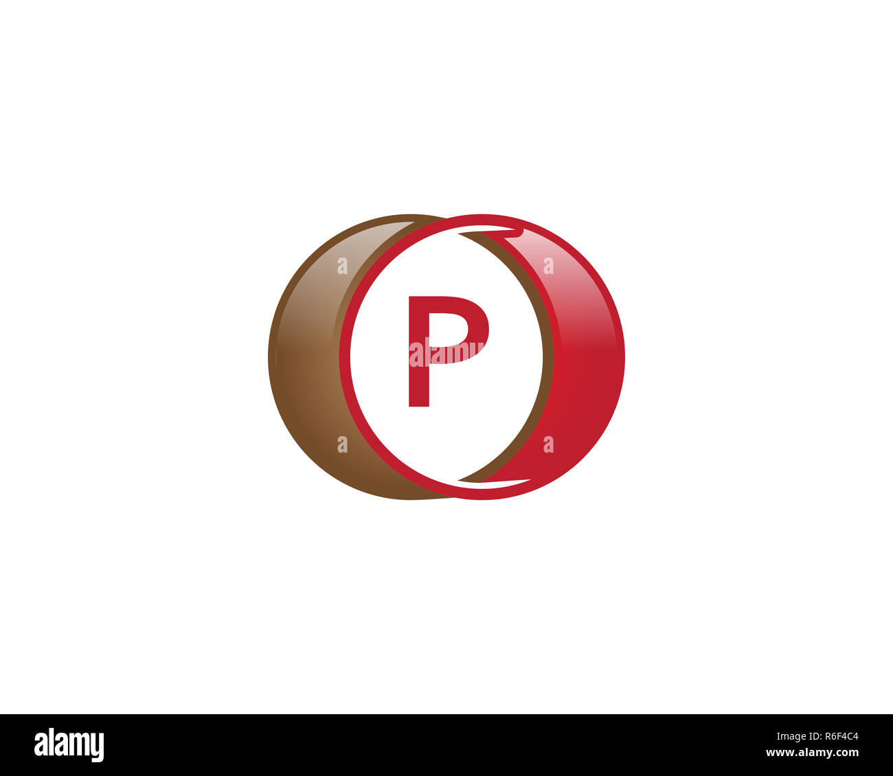 p letter circle logo Stock Photo - Alamy