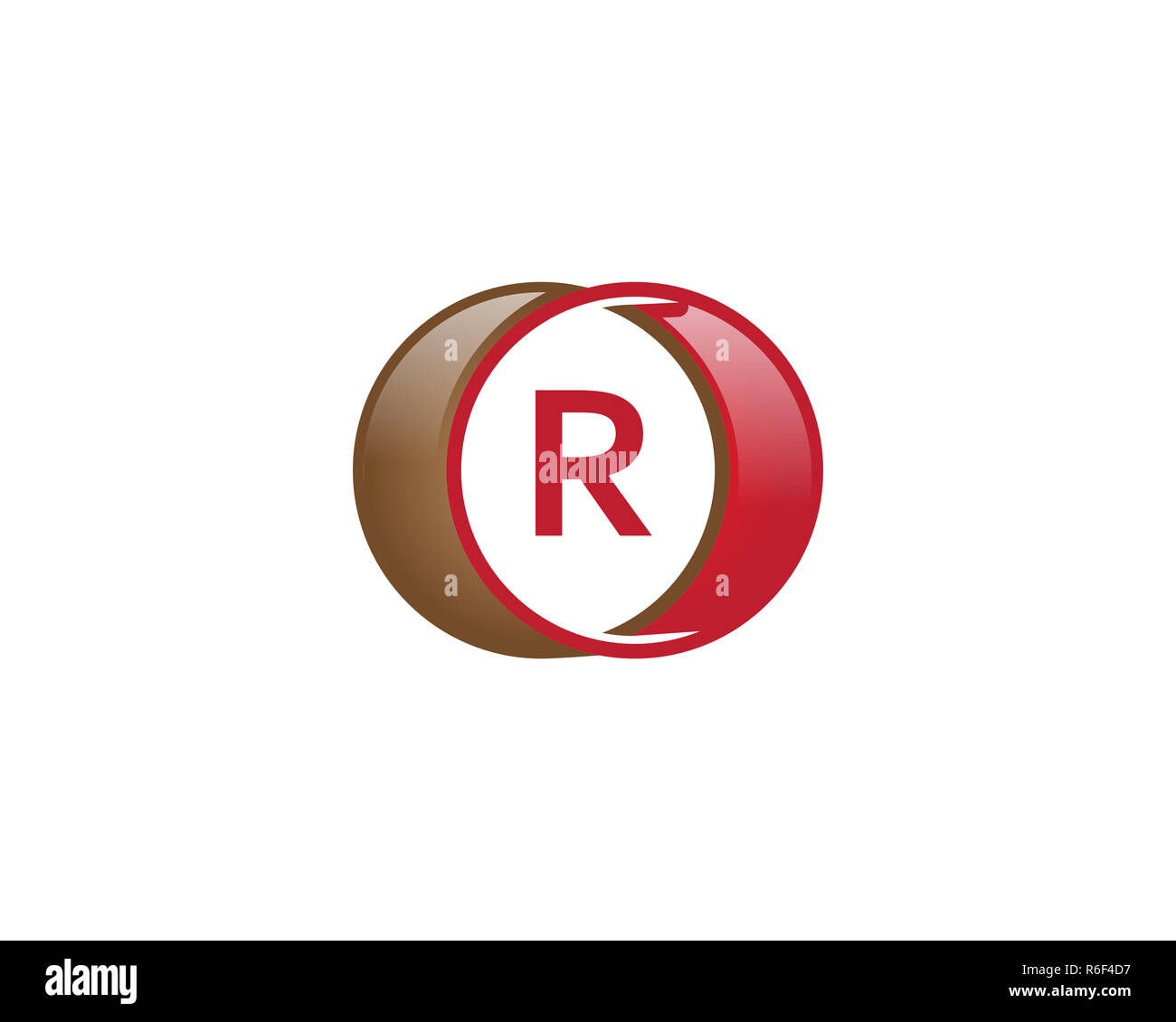 r letter circle logo Stock Photo - Alamy