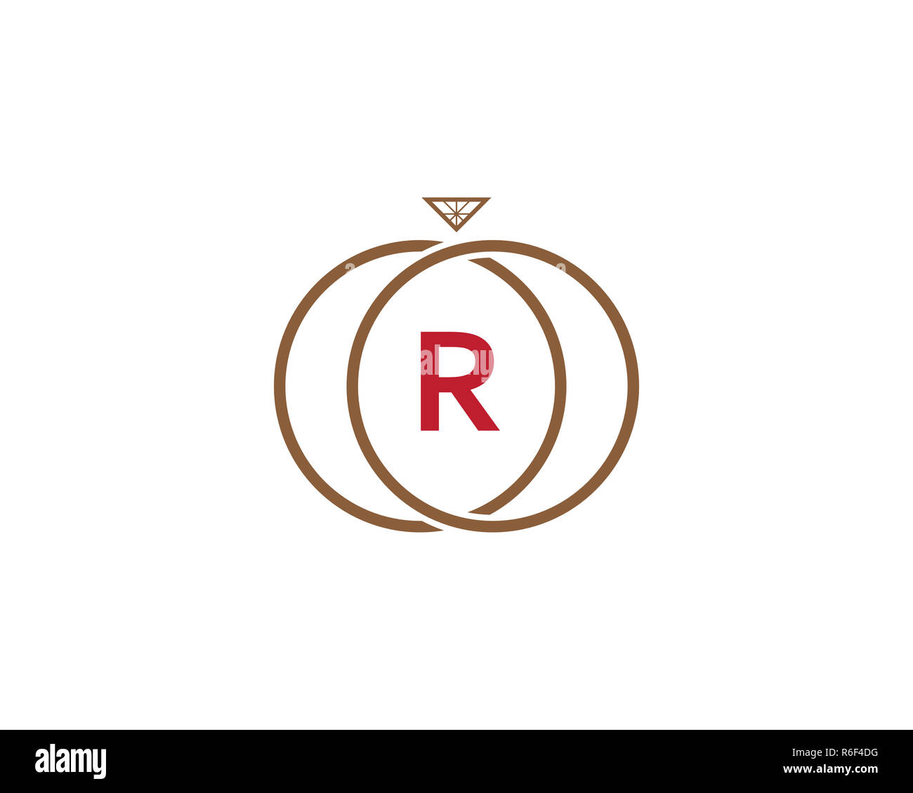 letter ring diamond logo Stock Photo - Alamy