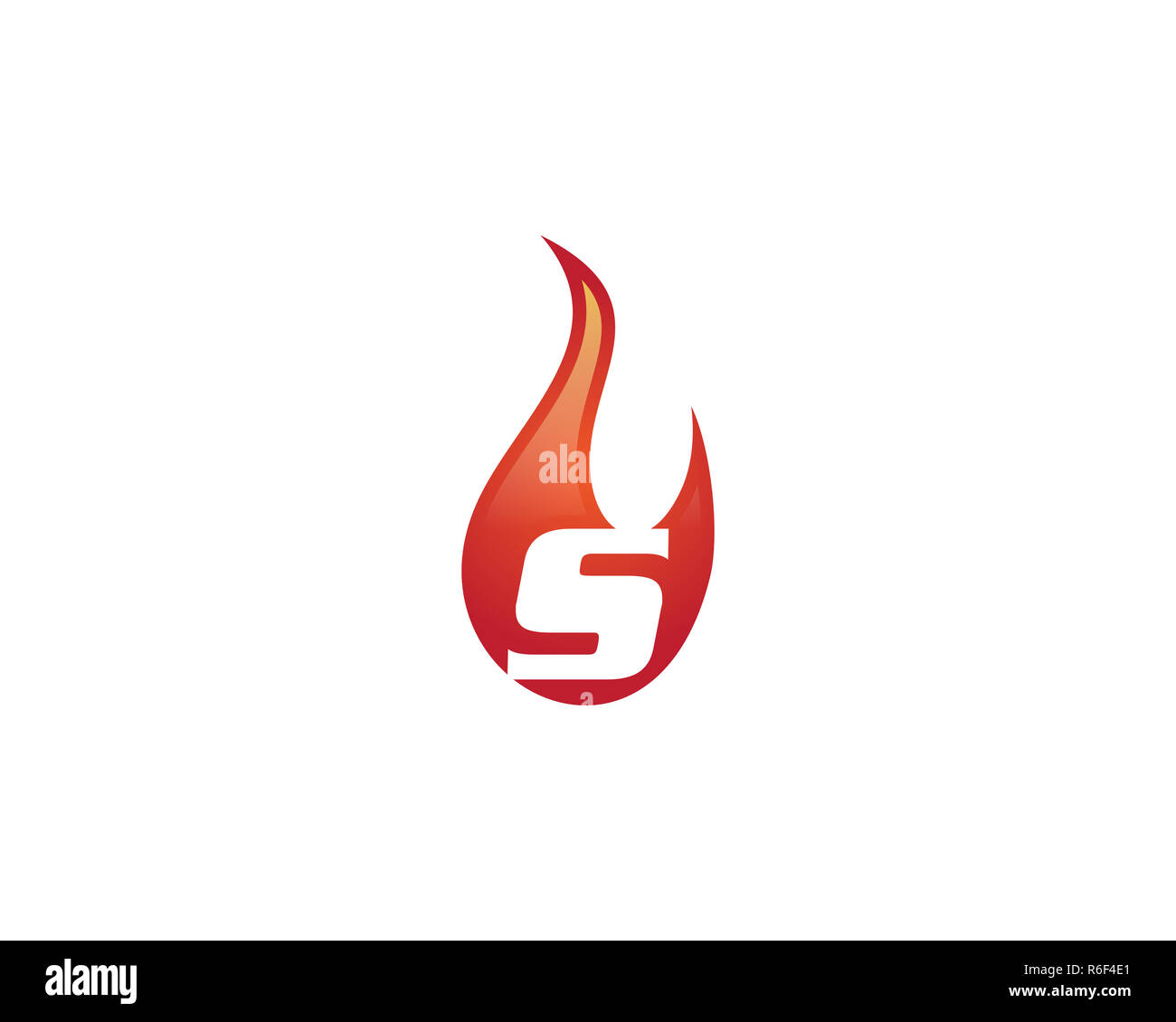 s letter flame logo Stock Photo - Alamy
