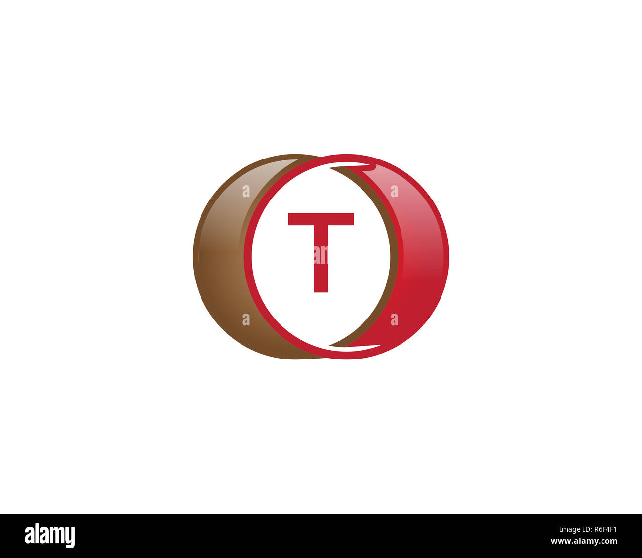 t letter circle logo Stock Photo - Alamy
