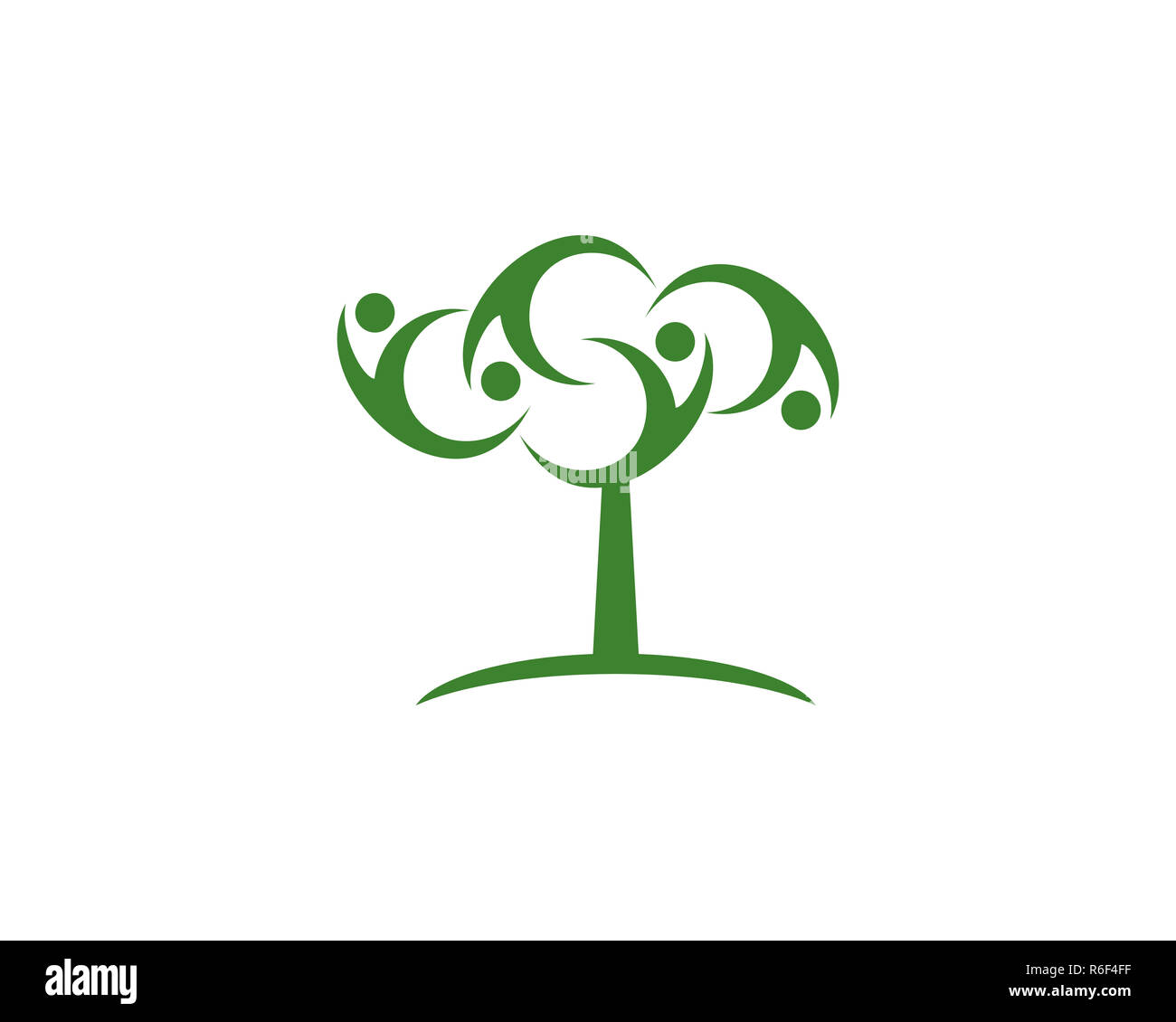 tree people logo Stock Photo - Alamy