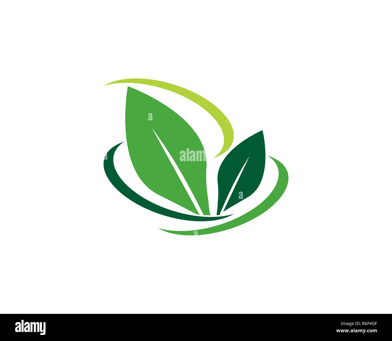 tree leaf logo template Stock Photo - Alamy