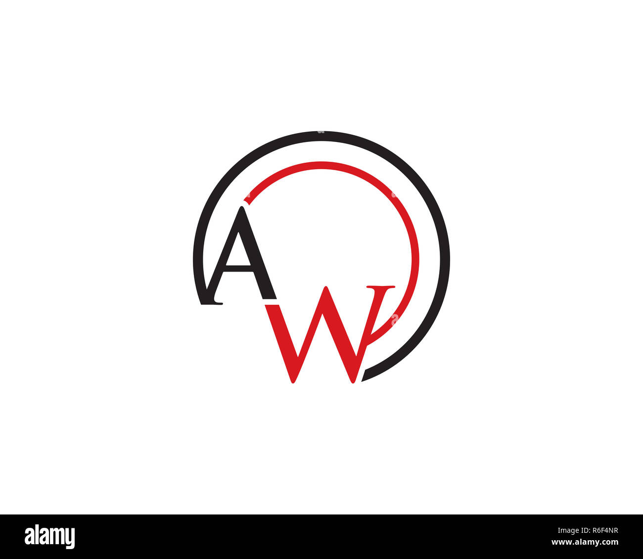 aw letter logo Stock Photo - Alamy