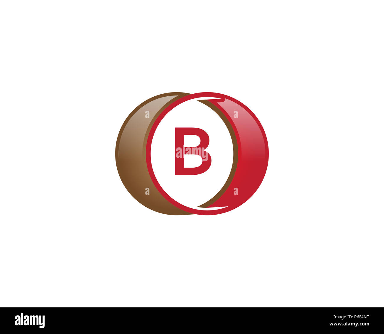 b letter circle logo Stock Photo - Alamy