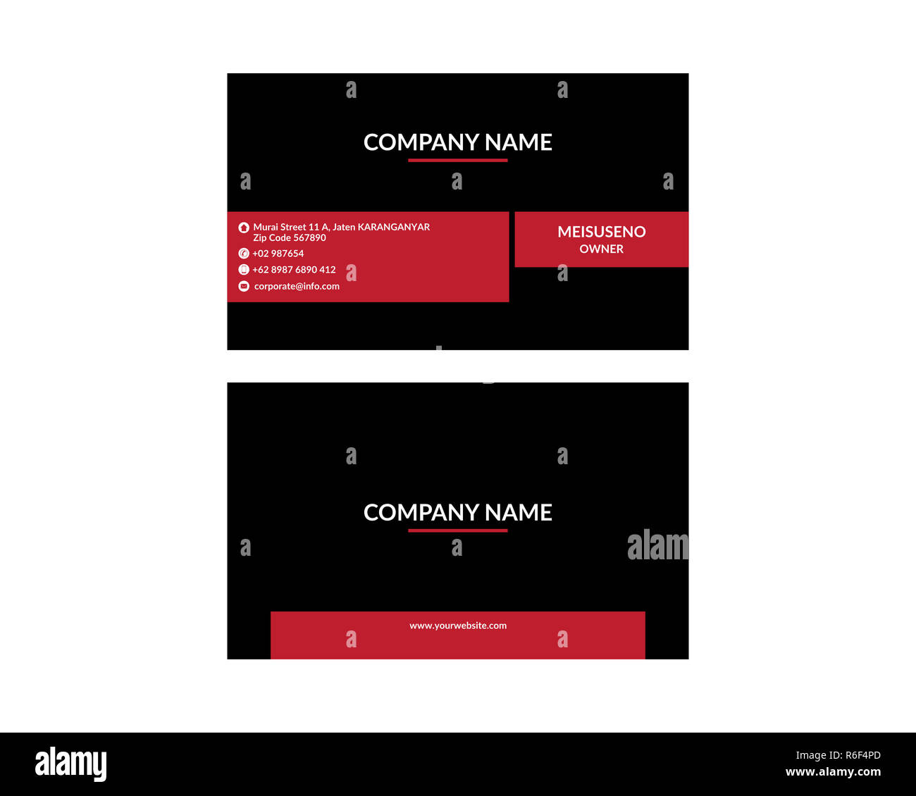 Blue business card minimal Cut Out Stock Images & Pictures - Alamy