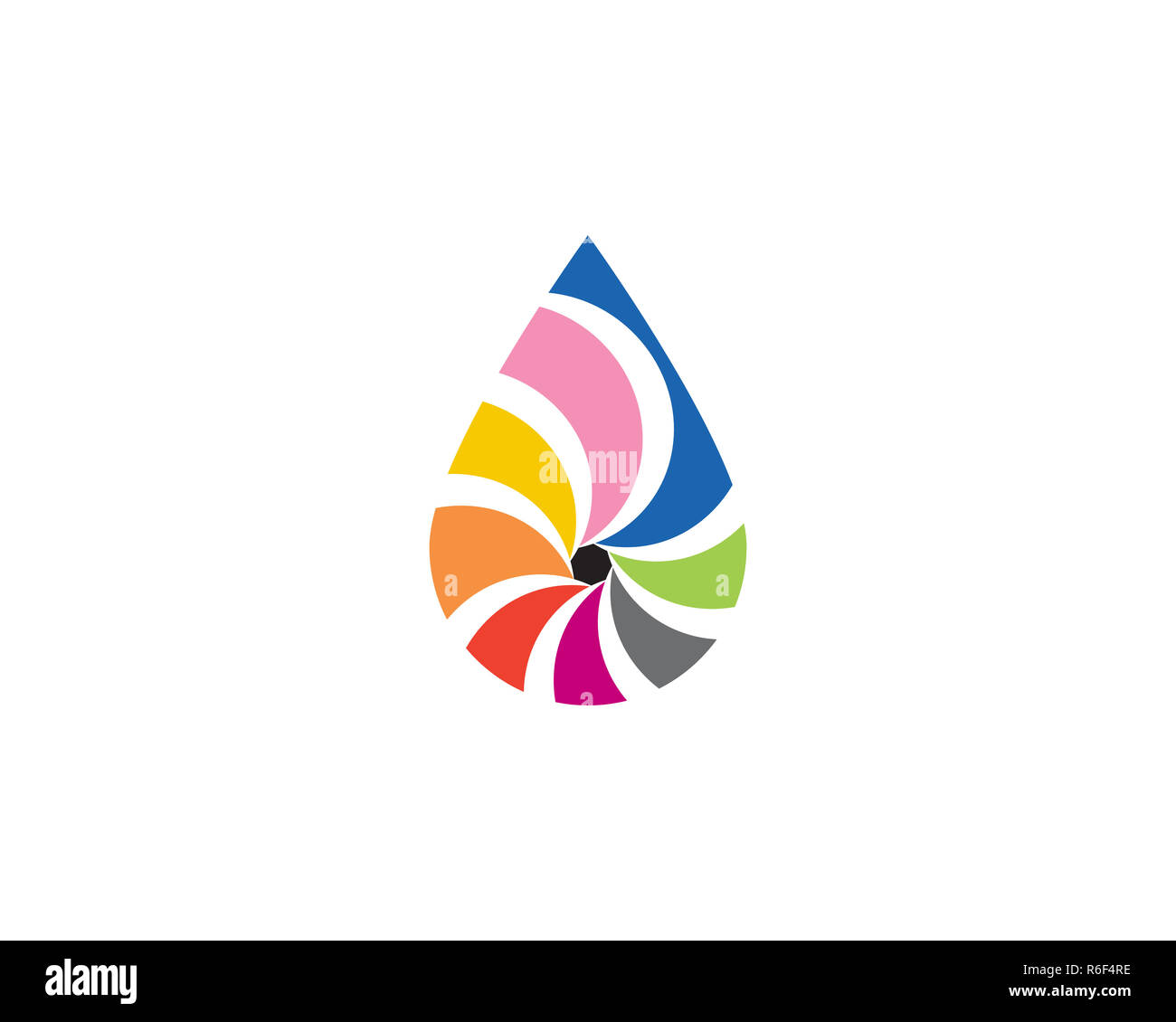 waterdrop color logo Stock Photo - Alamy