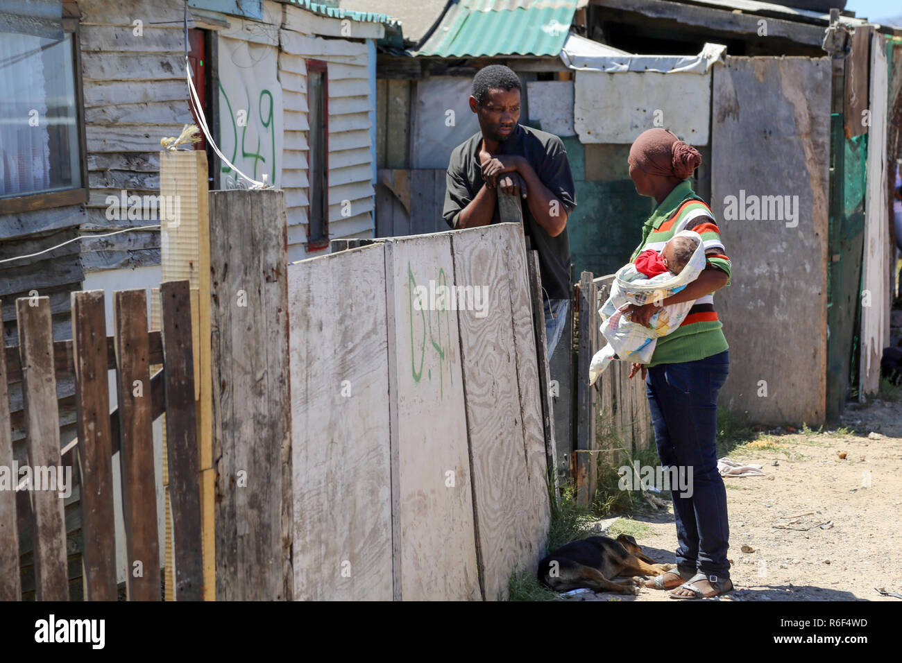 Cape Town South Africa 30th Dec 2013 Residents of informal settlement ...