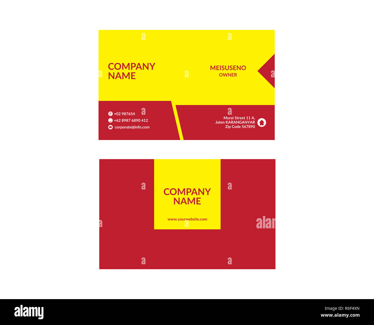 Blue business card minimal Cut Out Stock Images & Pictures - Alamy