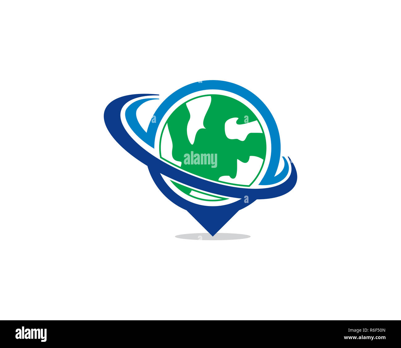 globe swoosh logo Stock Photo - Alamy