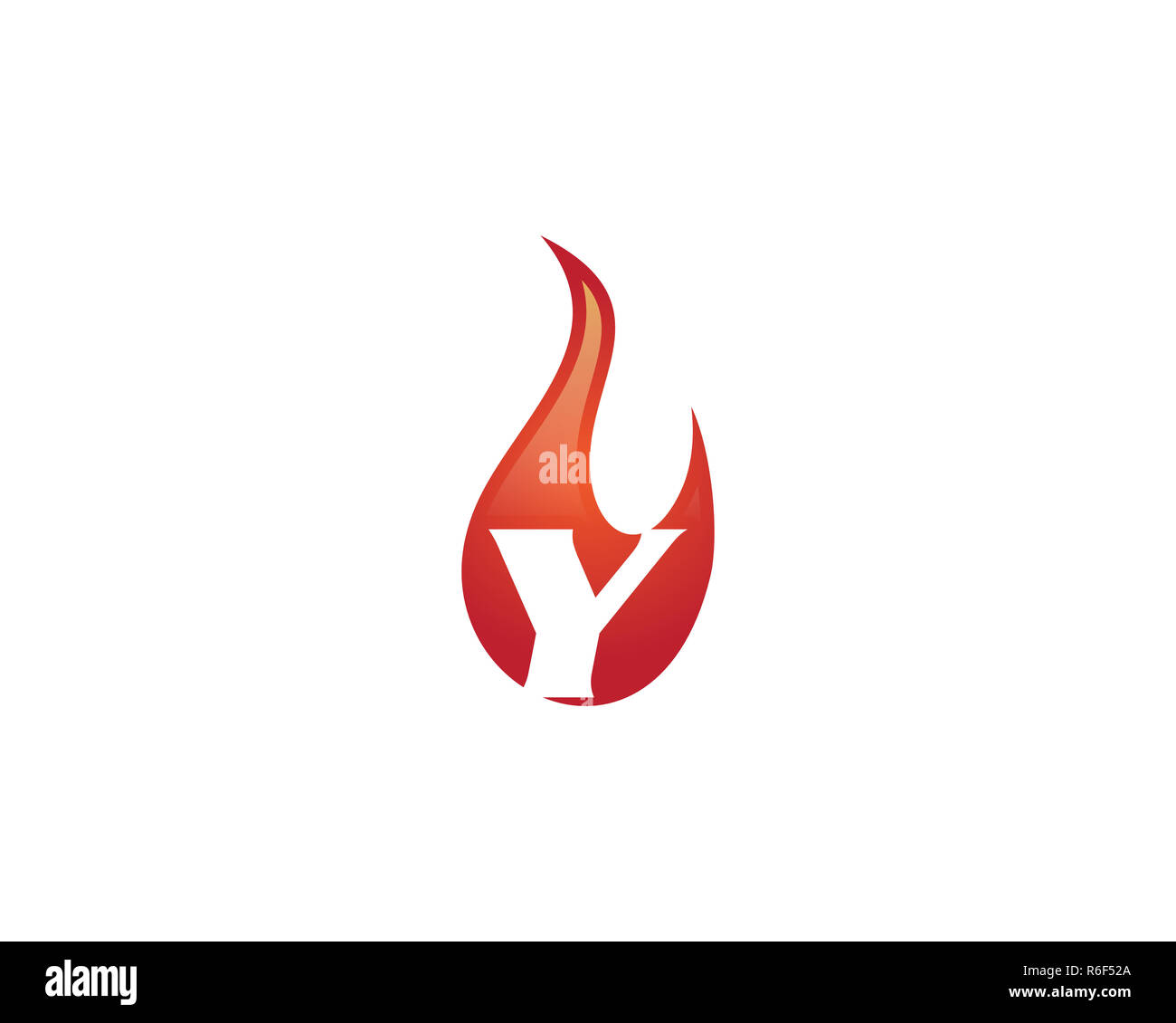 y letter flame logo Stock Photo - Alamy