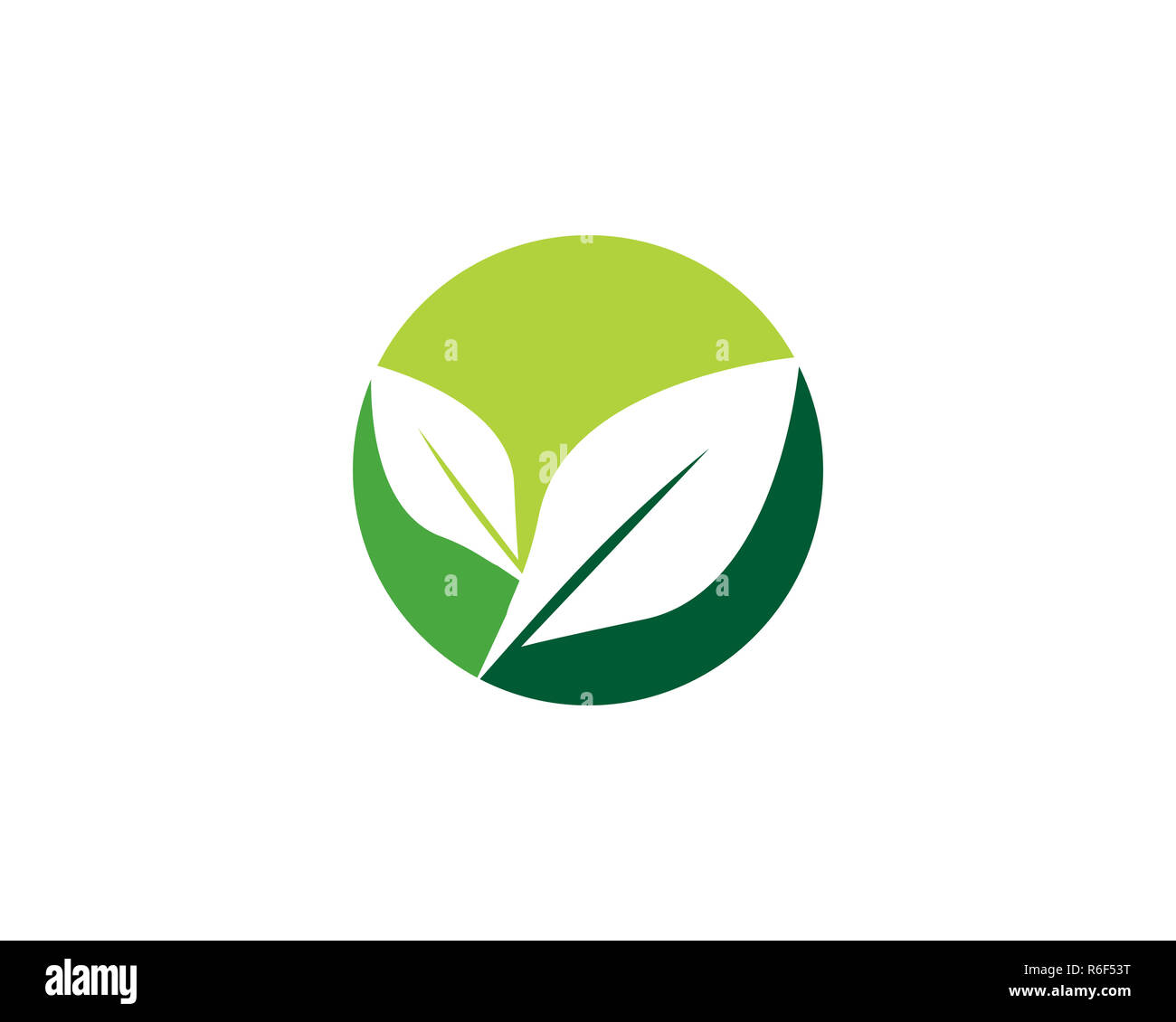 tree leaf logo template Stock Photo - Alamy