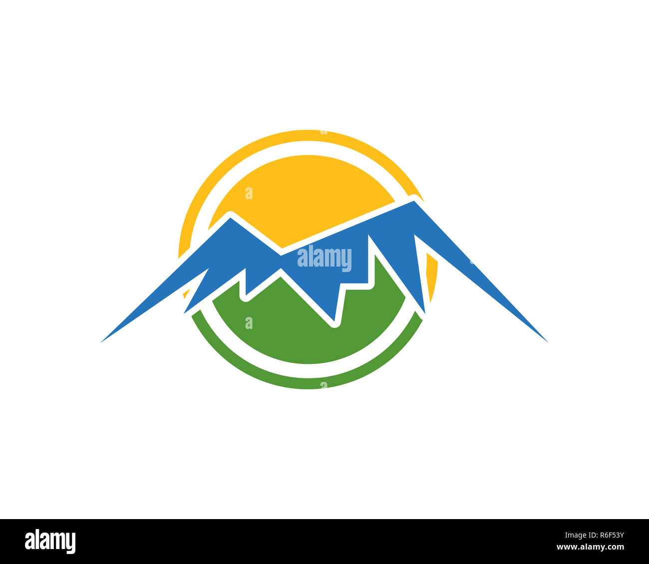 mountain logo template Stock Photo - Alamy