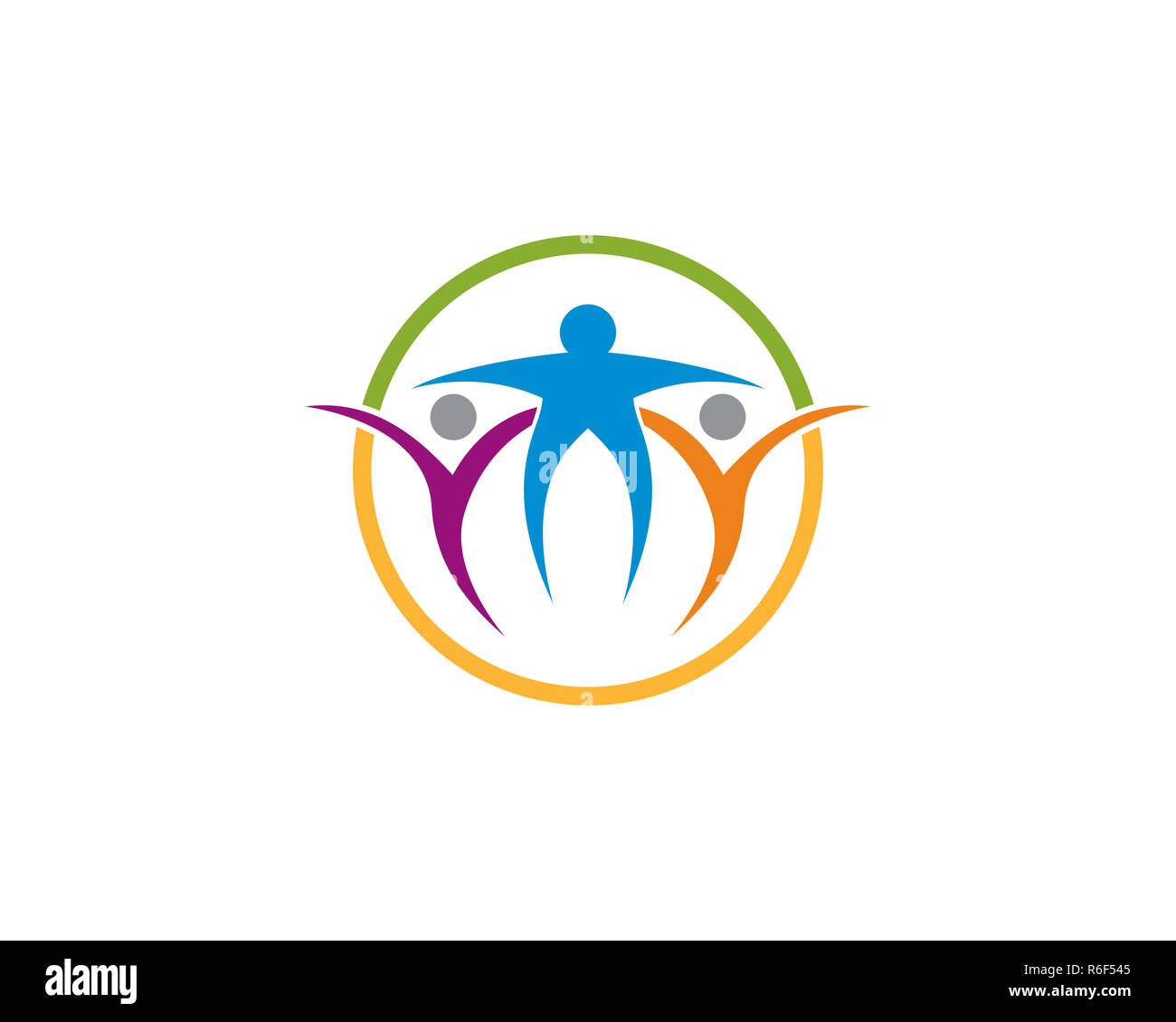 community care logo template Stock Photo - Alamy
