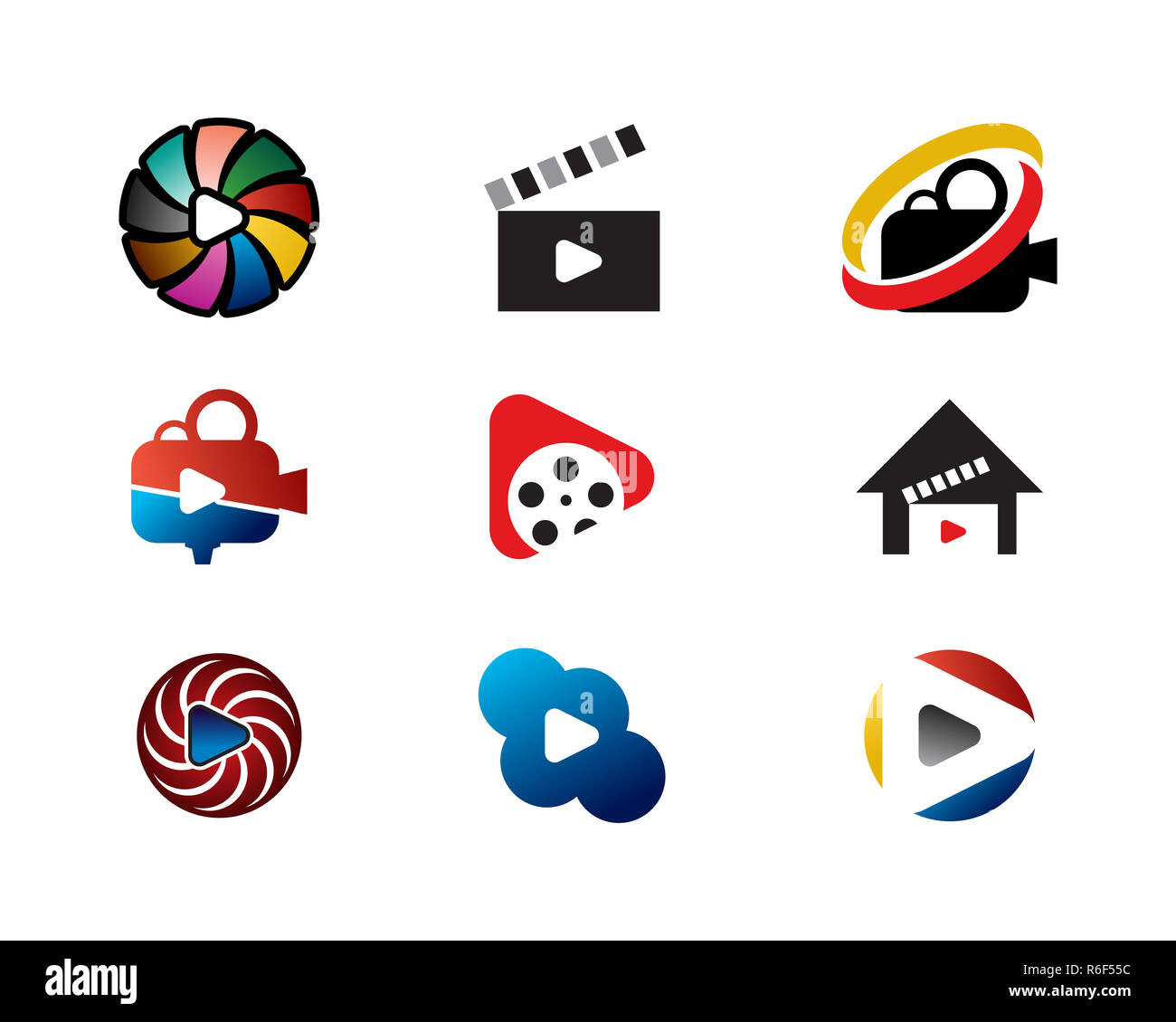 movie logo collection Stock Photo - Alamy