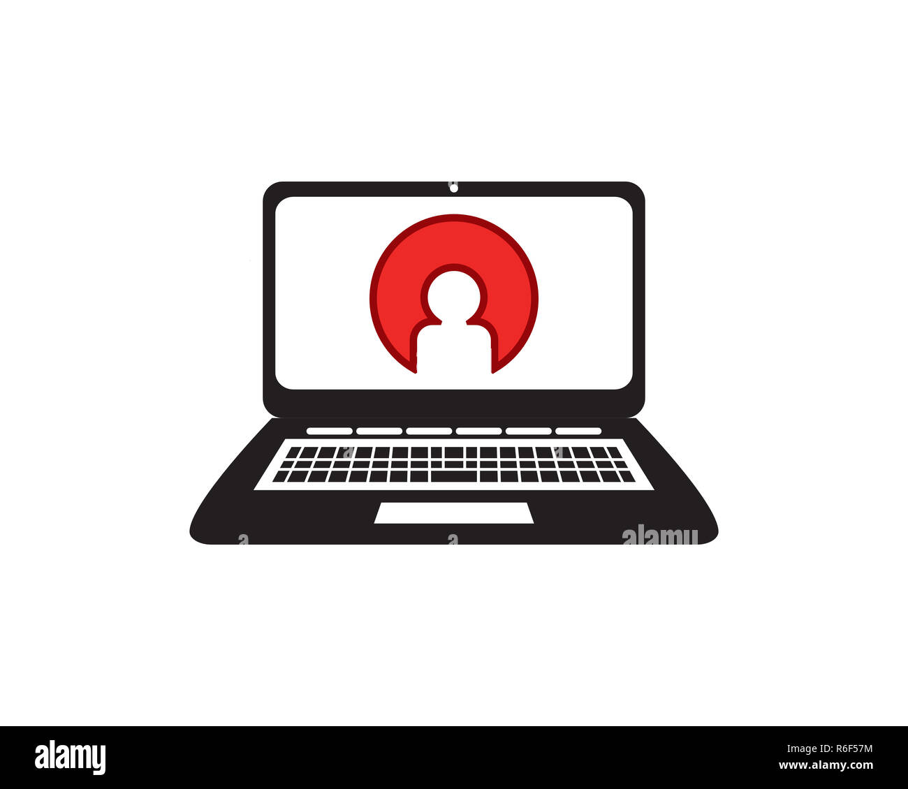 Laptop computer login interface Cut Out Stock Images & Pictures - Alamy