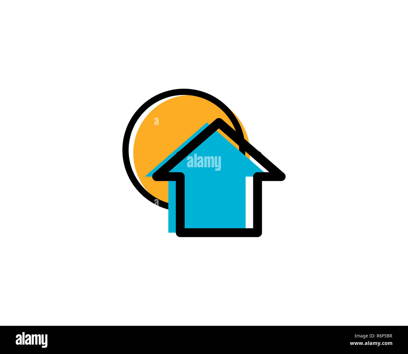 sun house logo Stock Photo - Alamy
