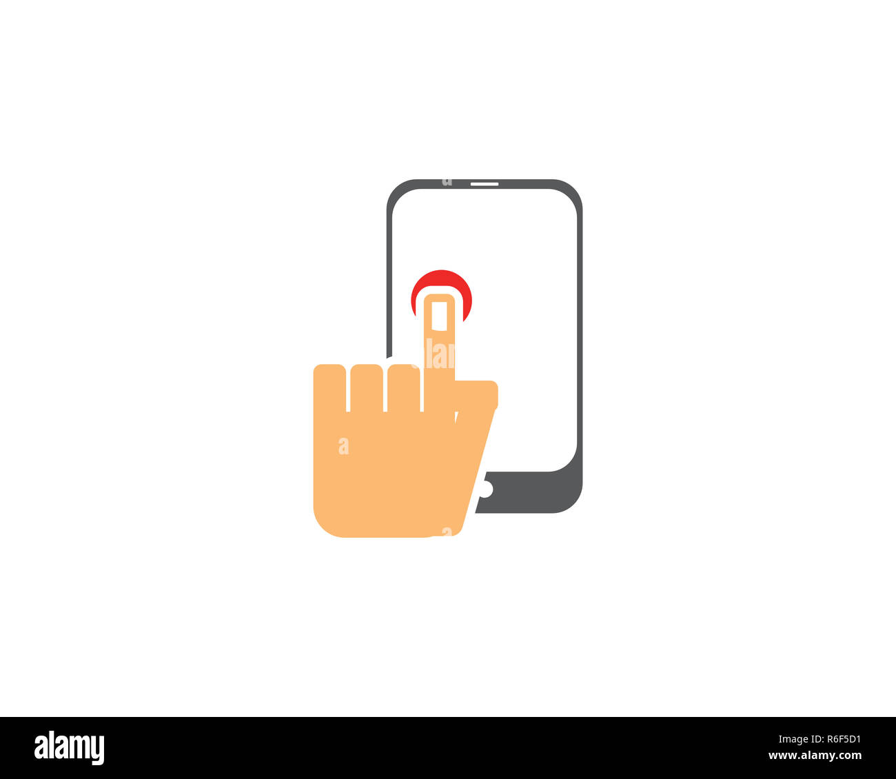Telephone icon linear logo Cut Out Stock Images & Pictures - Alamy