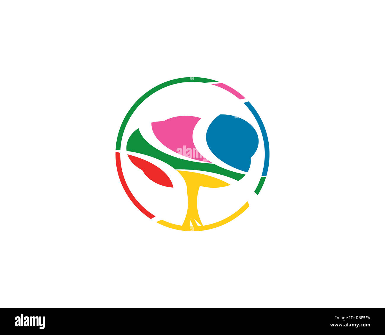 colorful tree logo Stock Photo - Alamy