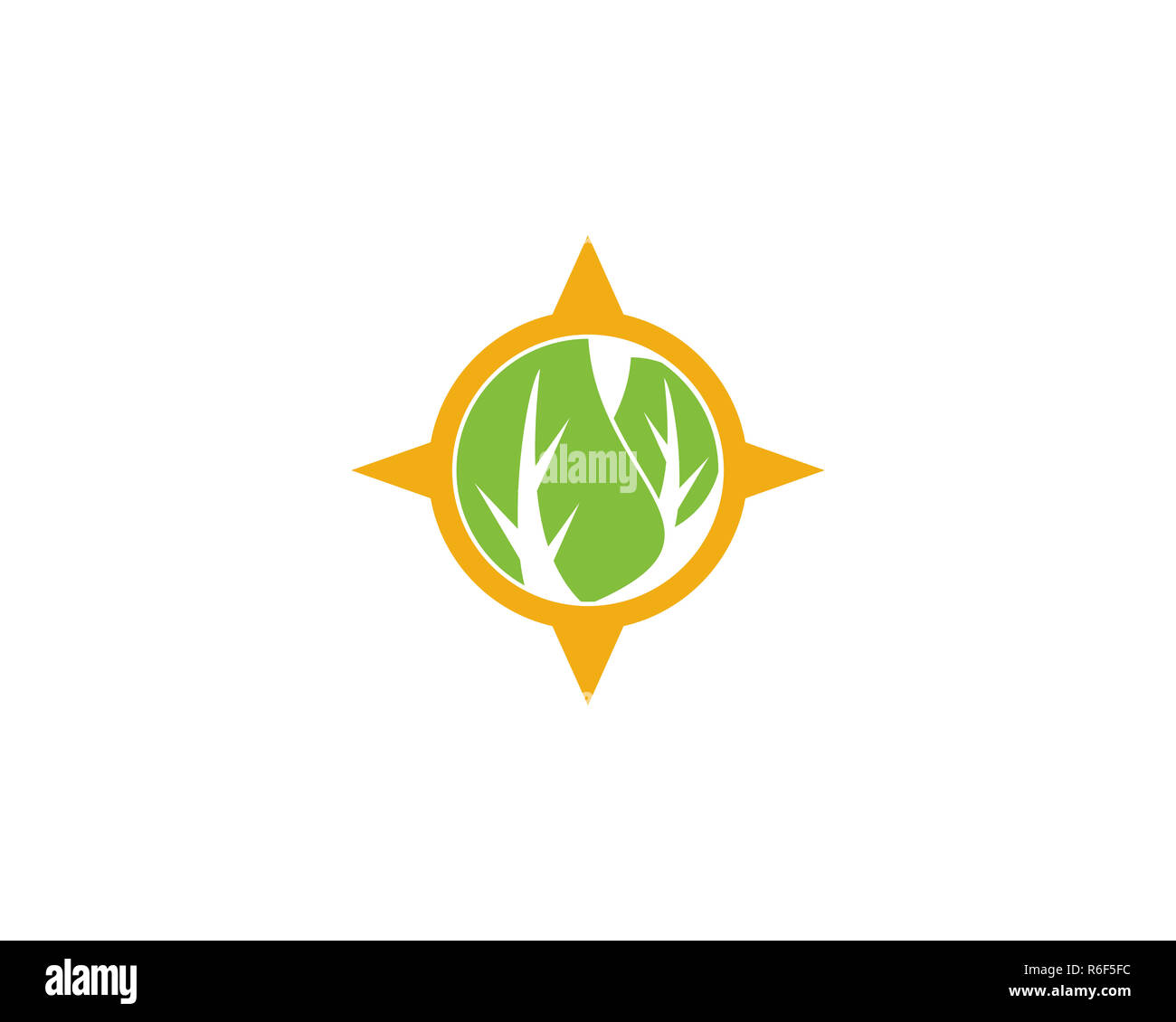 eco compass logo Stock Photo - Alamy